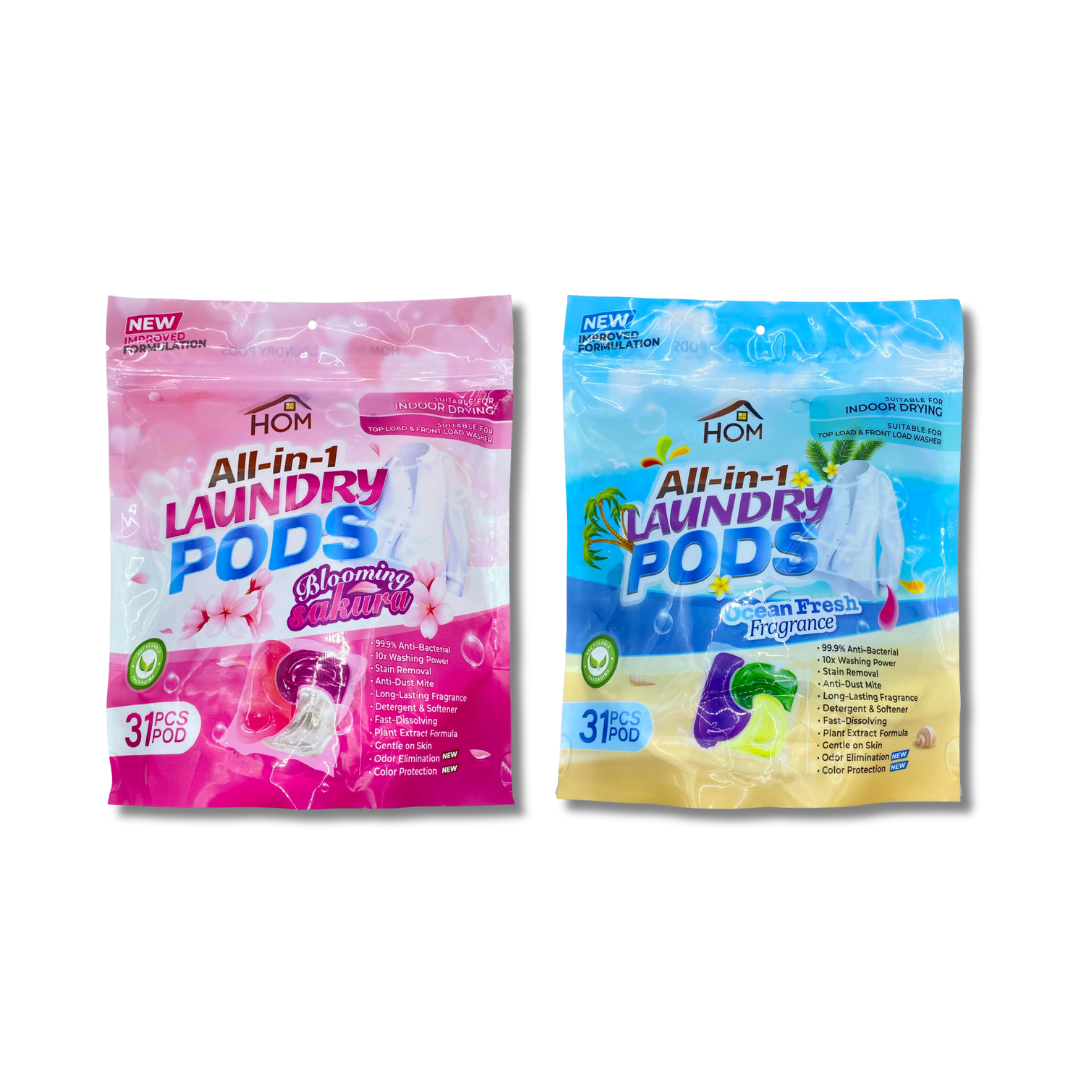 HOM ALL-IN-1 Laundry Pod - Blooming Sakura / Ocean Fresh (31pcs/pack ...
